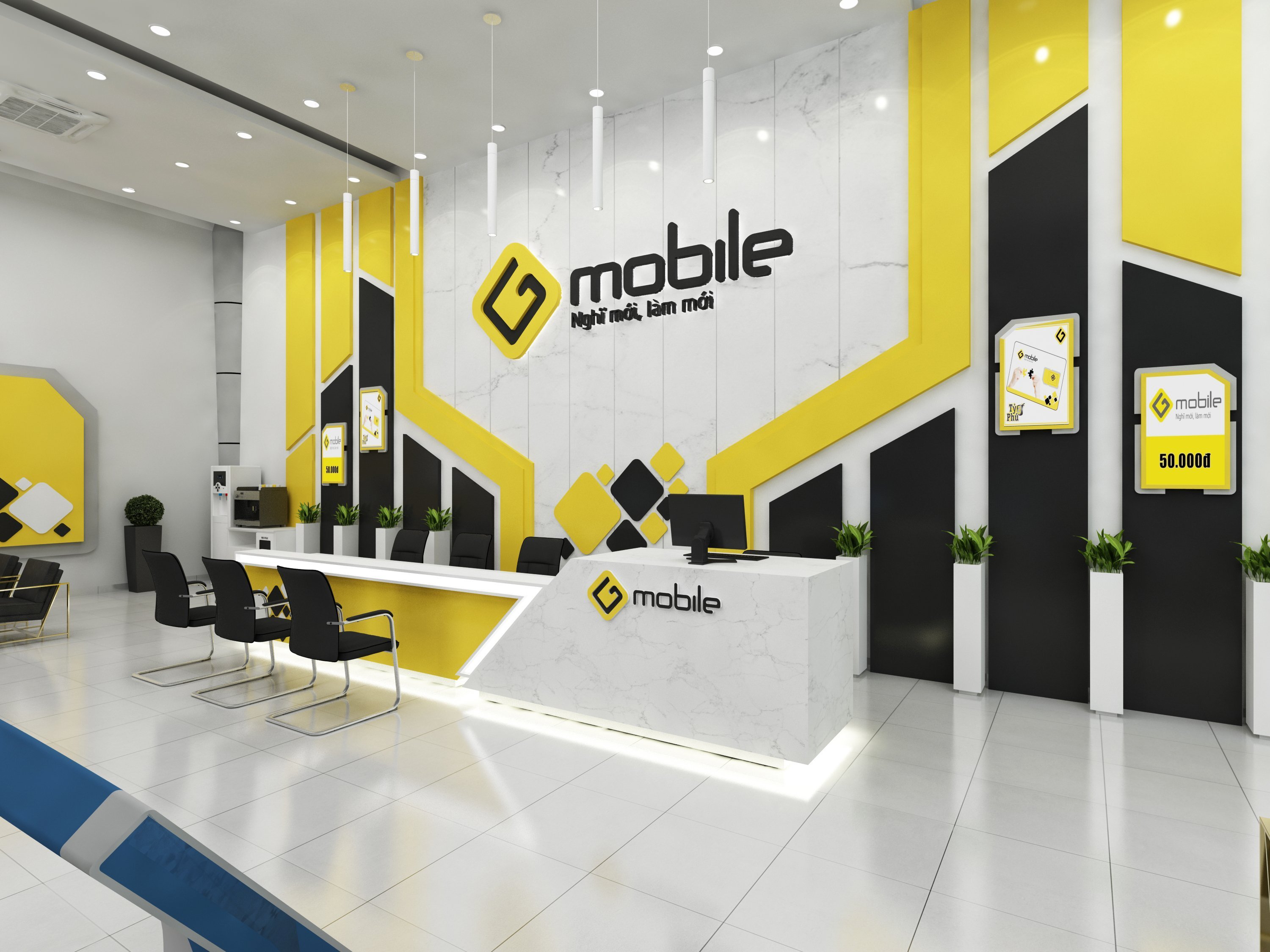 Thi công biển quảng cáo hệ thống Gmobile - Quảng cáo Huỳnh Phong